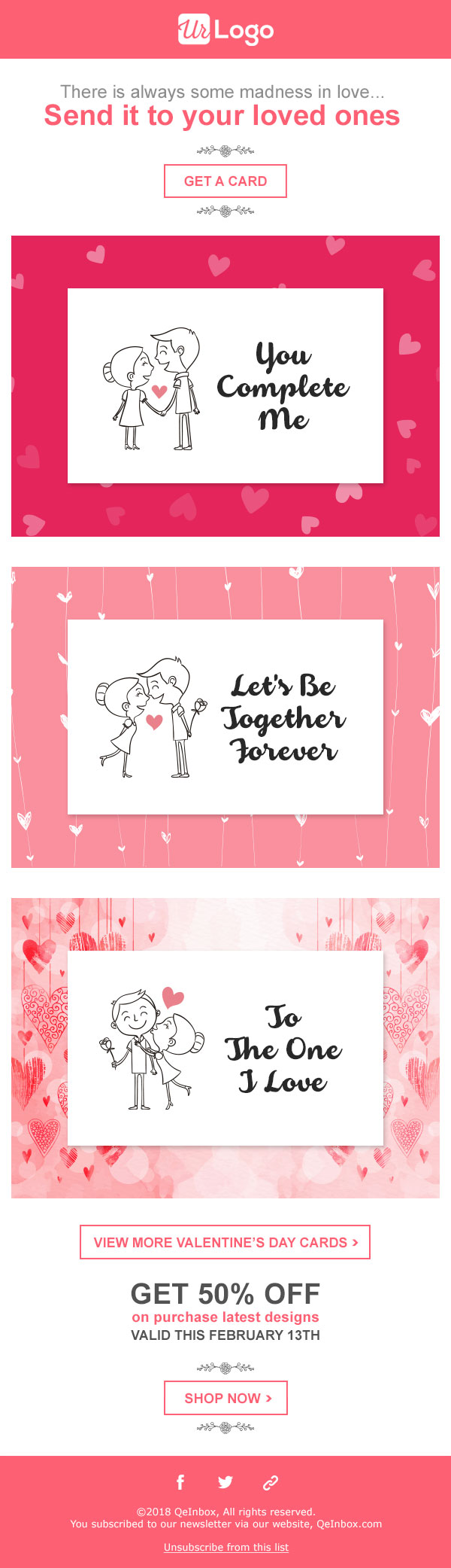 Valentine’s Day Email Marketing Guide - Email Templates For Different ...